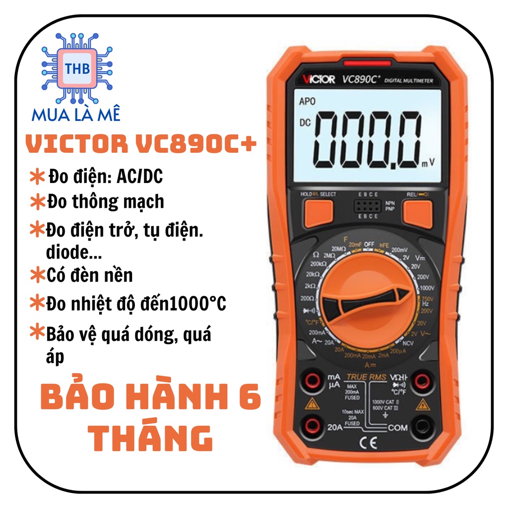 Đồng hồ vạn năng VICTOR VC890C+ VC890 đồng hồ đo điện 890C | Shopee ...