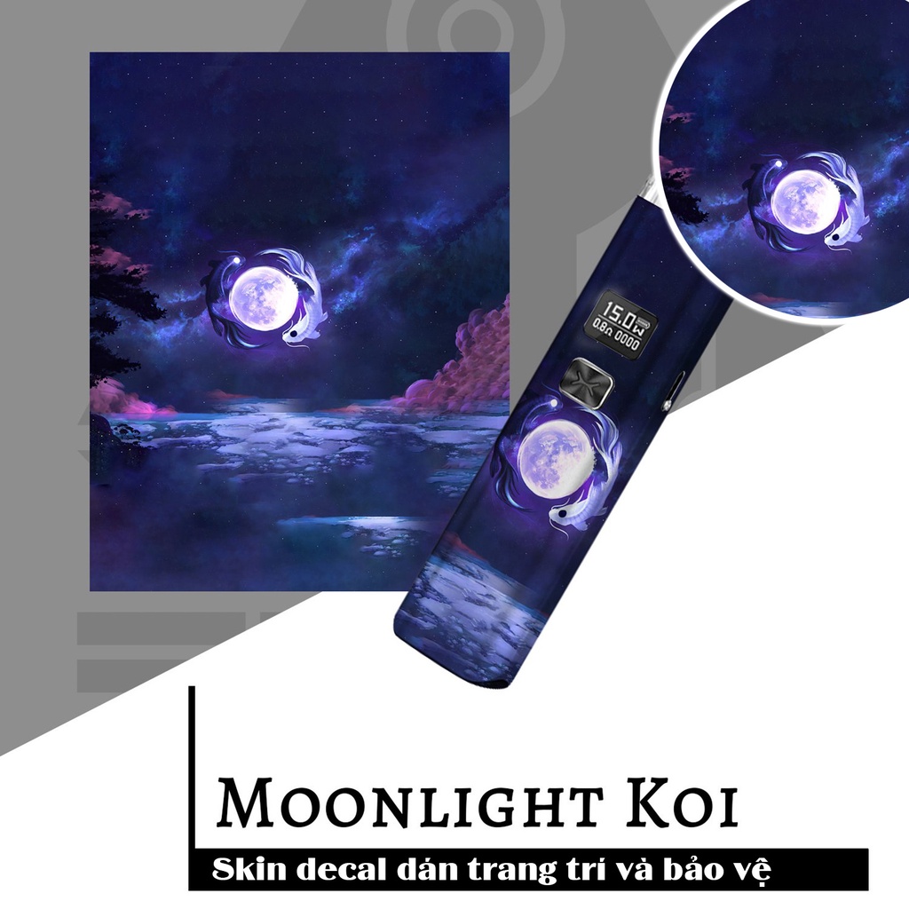 Skin dán Xlim V1, V2, SE mẫu Moonlight Koi (dễ dán, đã cắt sẵn chi tiết ...