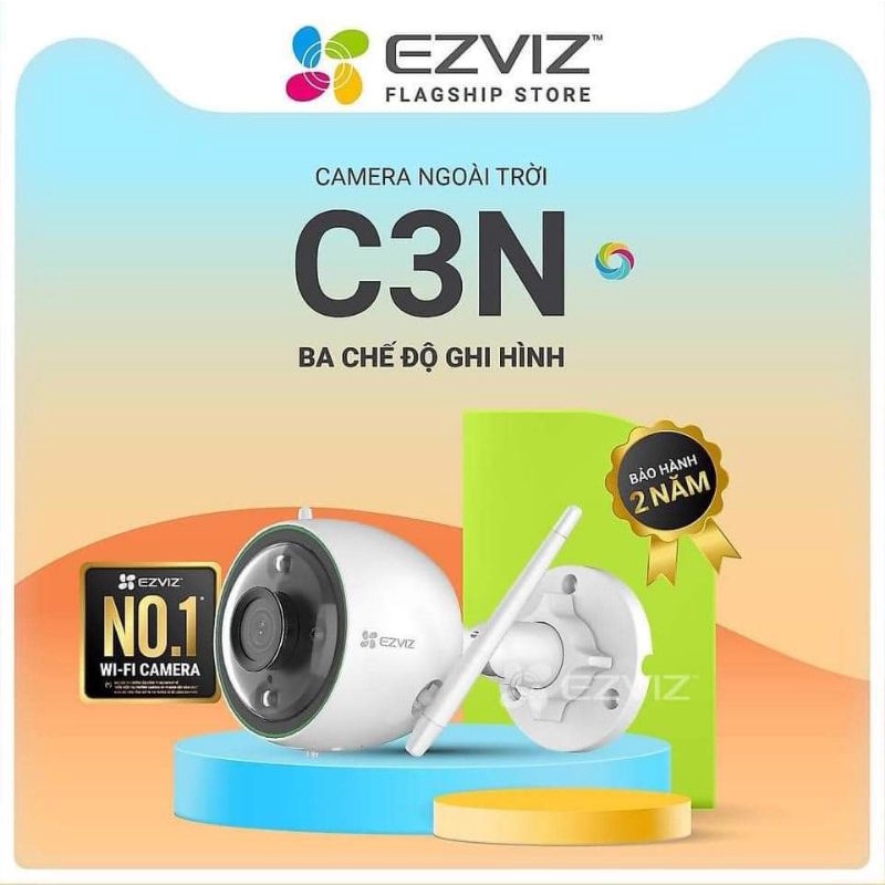Camera EZVIZ C3N 2MP 1080P ngoài trời công nghê AI thông minh-Có mầu ...
