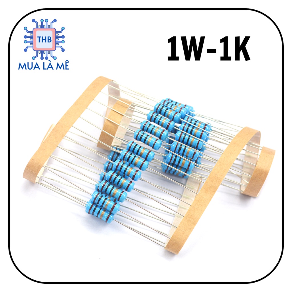 Điện trở vạch 1W 1K 1% chân đồng (10c) | Shopee Việt Nam