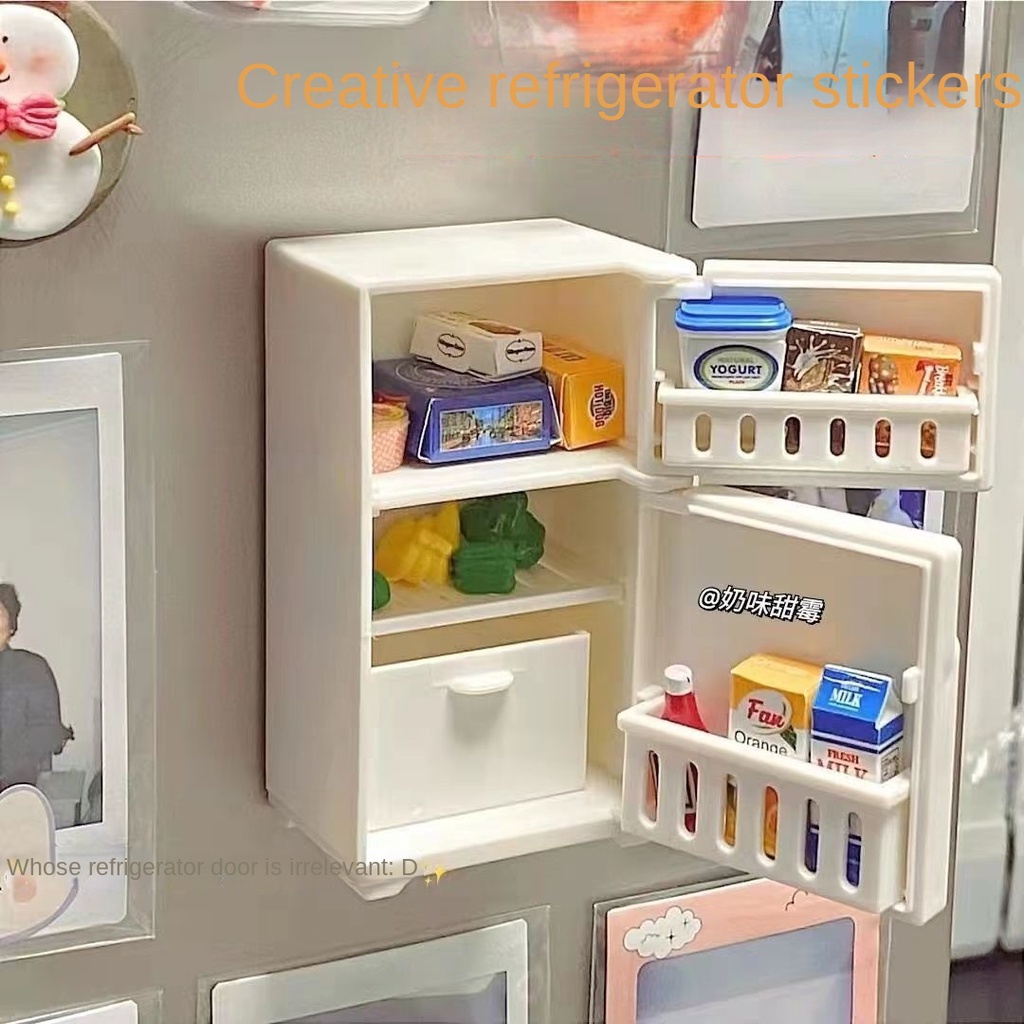 Sticker Nam Châm Mini Hình Quyển Sách Màu Trắng Dễ Thương Trang Trí Tủ ...