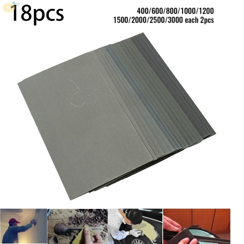 【VARSTR】Sandpaper Sand Paper Silicon Carbide 18PCS 400-3000grit 57 ...