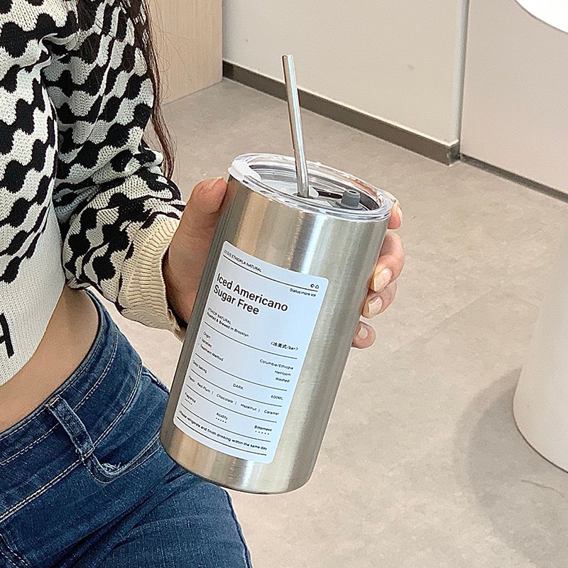 Cốc Giữ Nhiệt Coffe Americano Inox 304 Cao Cấp, Ly Cafe Giữ Nhiệt Inox 304 Thể Tích 600ML ...