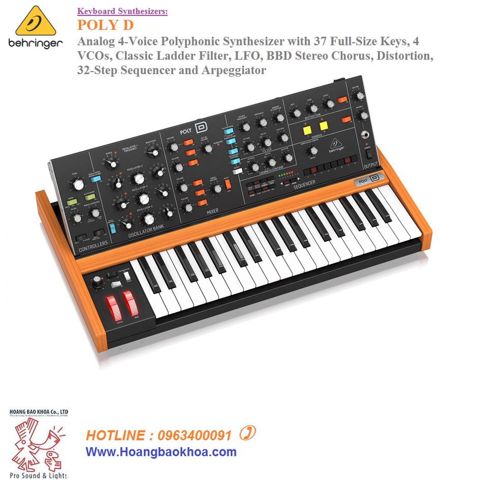 Poly D Keyboard Synthesizers Behringer - Bộ Tổng Hợp Tiếng Behringer | Shopee Việt Nam