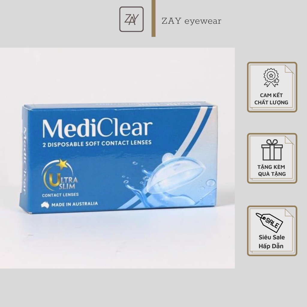 Lens Trong Suốt Kính Áp Tròng Không Màu Siêu Mỏng Ultra Slim 3 Tháng ...