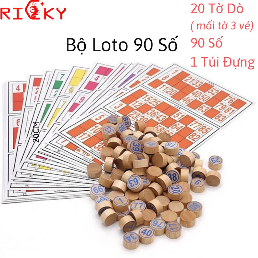Bộ Vé Lô tô 60 SỐ- Thẻ BINGO 75 SỐ- Vé Dò Loto ( Lô tô) Cho Tết Thêm ...