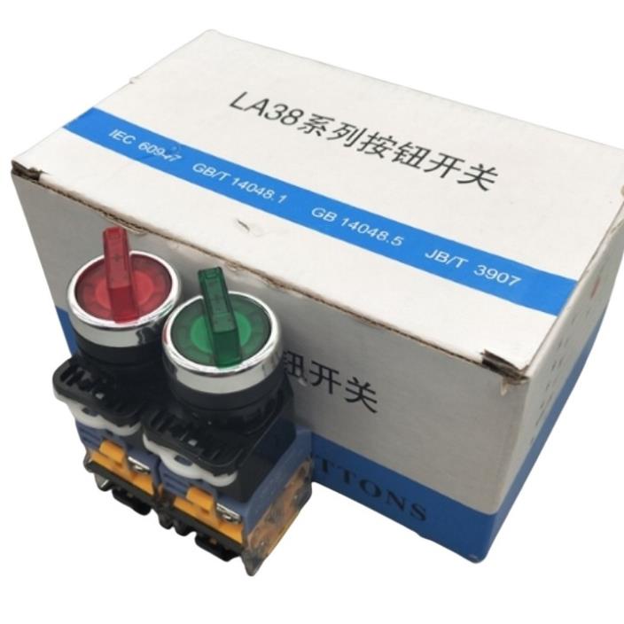 Công tắc xoay LA38-11XD/2, LA38-20XD/3 có đèn chuyển mạch phi 22mm 2-3 vị trí màu xanh, màu đỏ ...