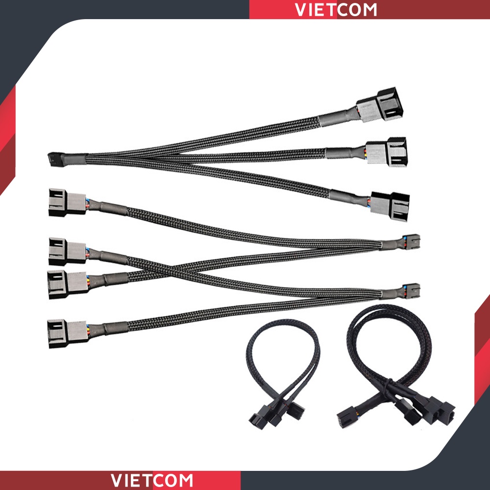 Dây Chia Fan 4PIN PWM - Dây bọc lưới, Hỗ trợ điều tốc | Shopee Việt Nam