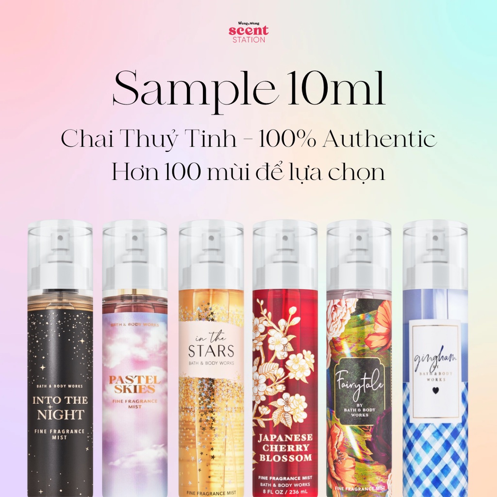 (10ml) Xịt Thơm Body Mist Bath & Body Works - Victoria's Secret Đủ Mùi ...