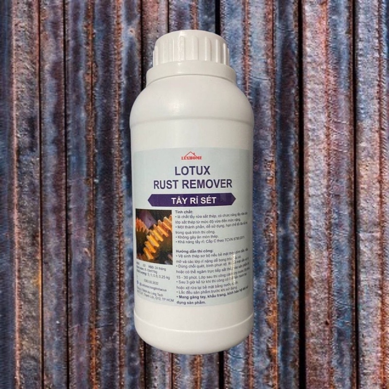 Nước tẩy rỉ sét trên kim loại sắt thép LoTux Rust Remover, giảm thiểu ...