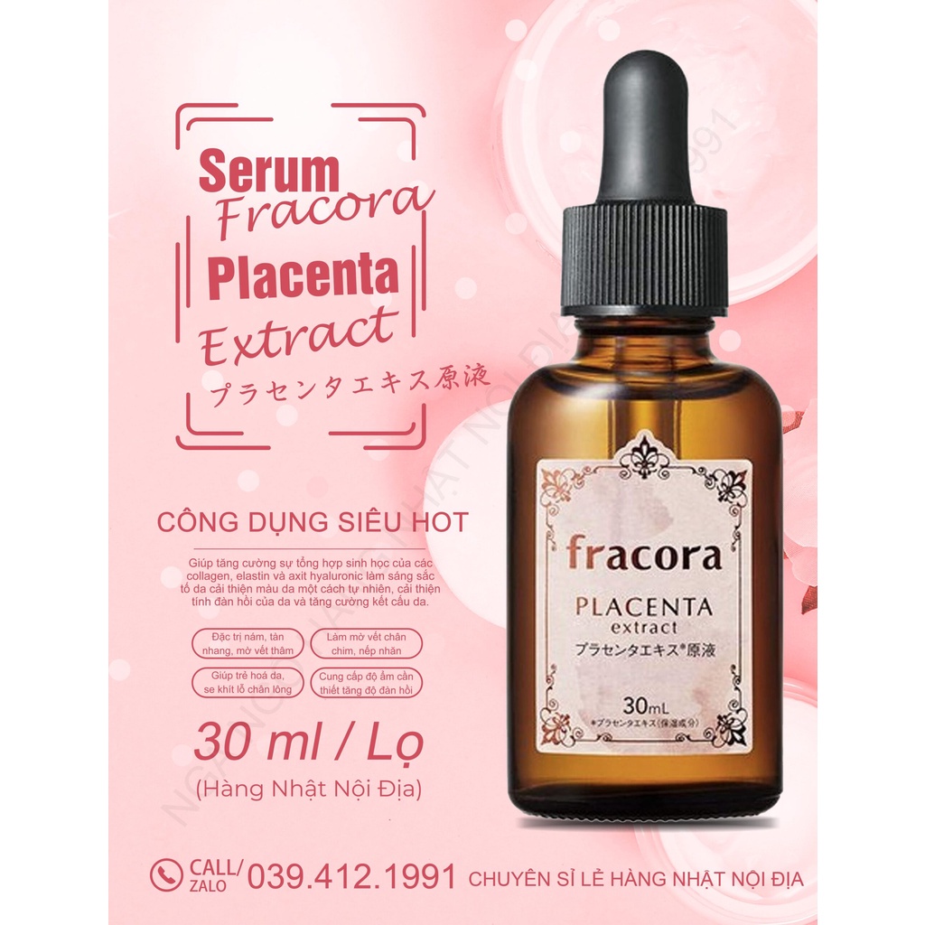 Serum dưỡng da nhau thai Fracora Placenta Extract 30ml | Shopee Việt Nam