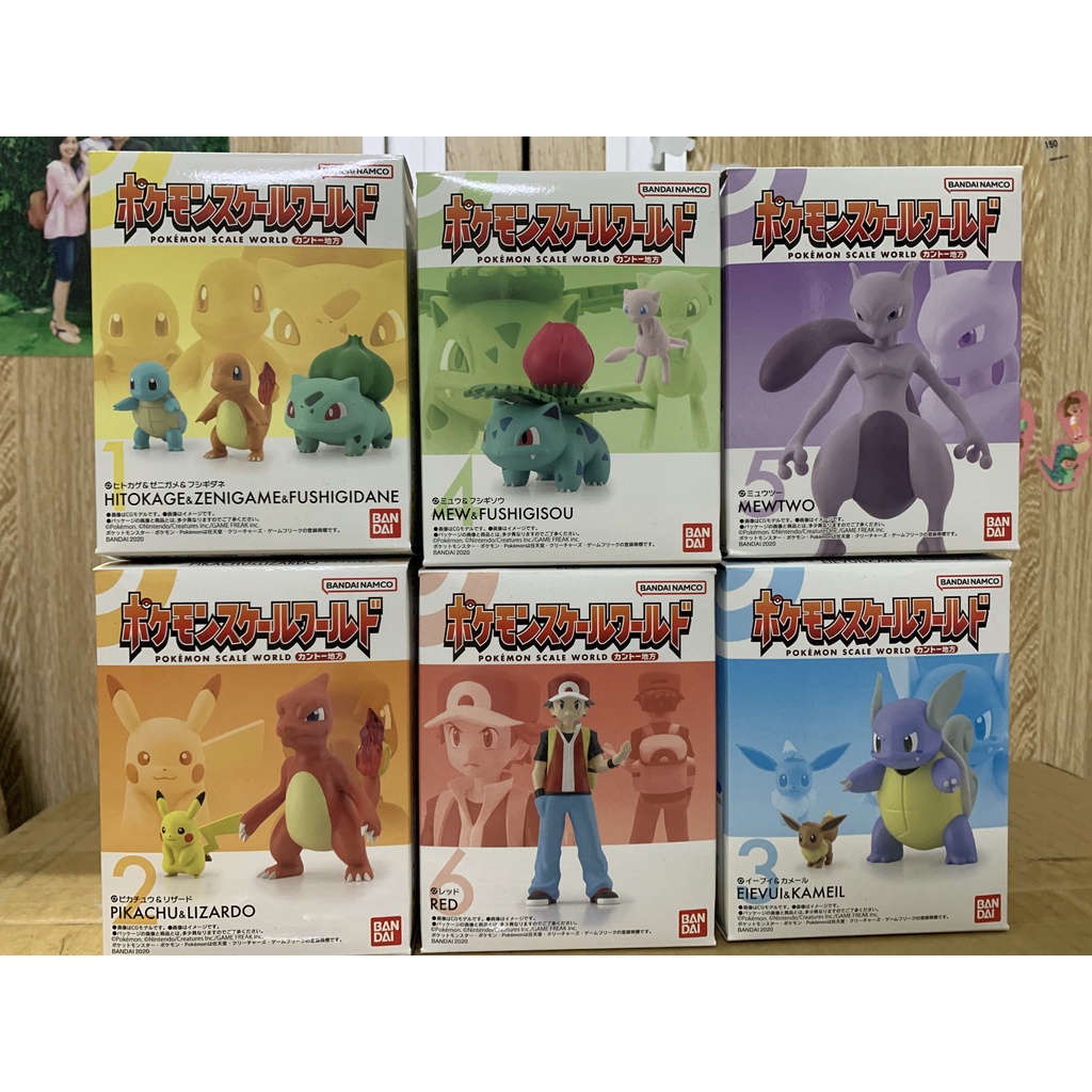 Mô hình Pokemon Scale World 1/20 Kanto 1 box lẻ. | Shopee Việt Nam