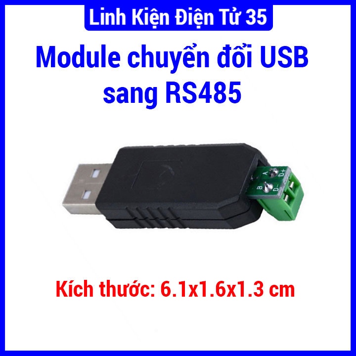 Module mạch chuyển đổi USB sang RS485 chip giao tiếp CH340 được cấp nguồn trực tiếp từ usb mà ...