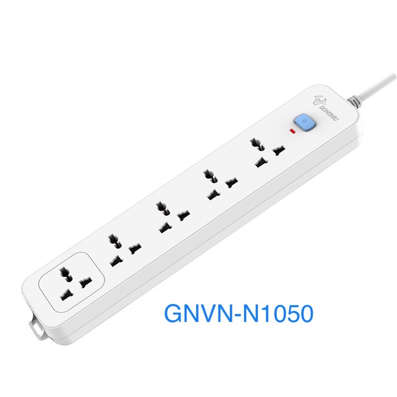 Ổ cắm điện GONGNIU 5 lỗ, 2 chấu, 1 công tắc GNVN-N1050-30 (dây 3m) và GNVN-N1050-50 (dây 5m ...