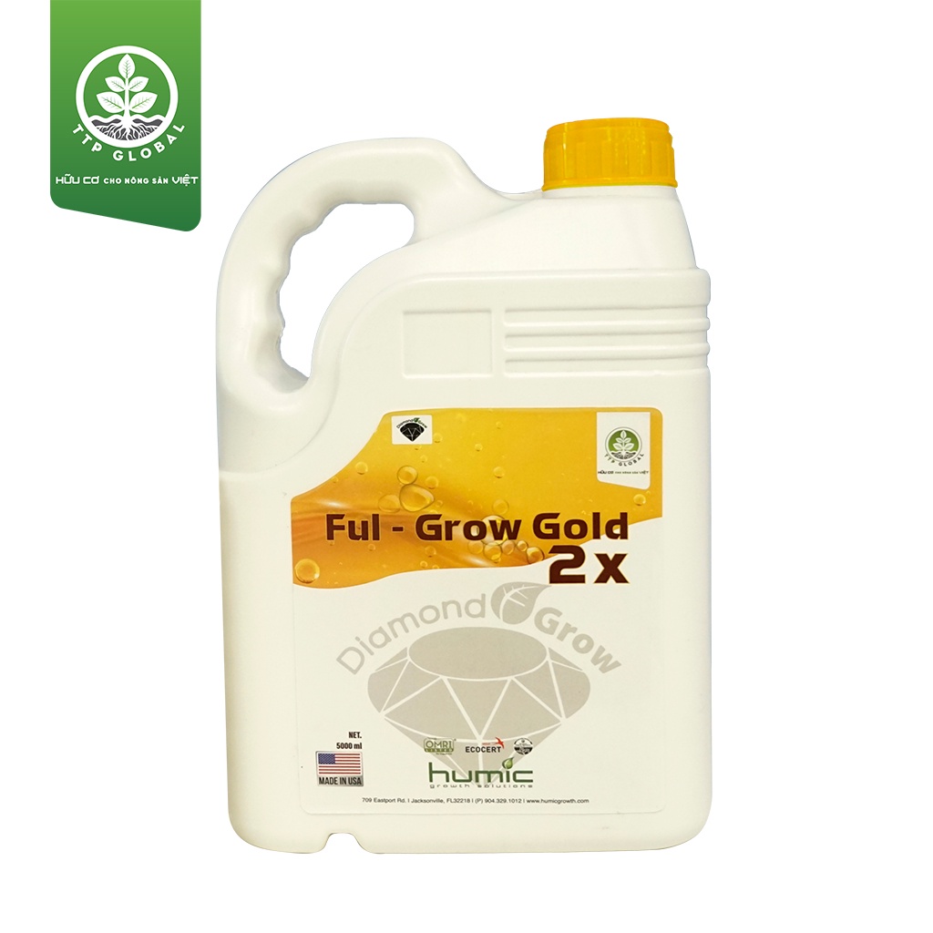 Phân bón hữu cơ Diamond Grow Ful Grow Gold 2X Dạng lỏng (Can 5 lít ...