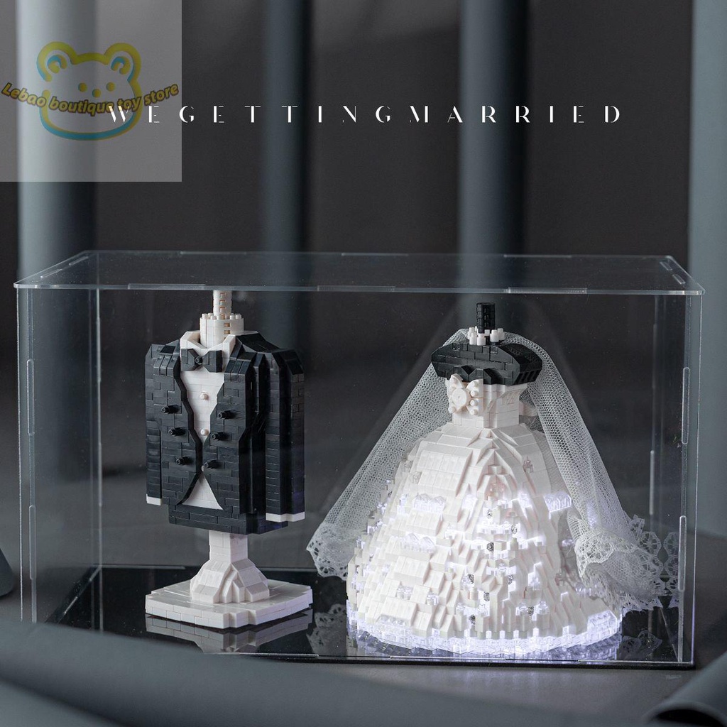 【Hàng có sẵn】Tương thích với các khối xây dựng đám cưới Lego trang trí ...