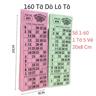 Bộ Vé Lô tô 60 SỐ- Thẻ BINGO 75 SỐ- Vé Dò Loto ( Lô tô) Cho Tết Thêm ...