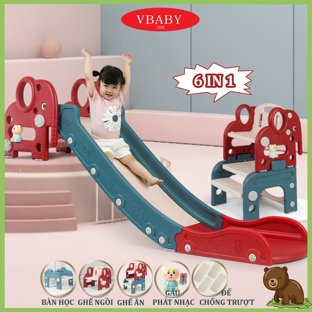 Cầu Trượt Cho Bé Hình Chú Voi V-Baby D01 Đa Năng 6in1 Hàng Cao Cấp Và ...