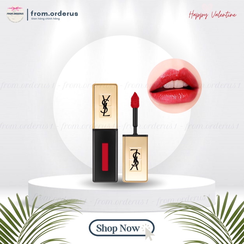 [Code 2019] Son YSL Glossy Stain 46 Rouge Fusian Unbox Fullsize ...