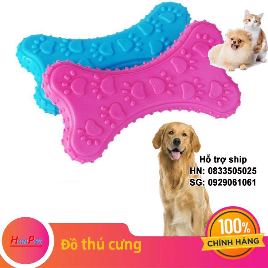 Hanpet.GV- Xương chó gặm bằng cao su siêu bền (màu ngẫu nhiên) size ...