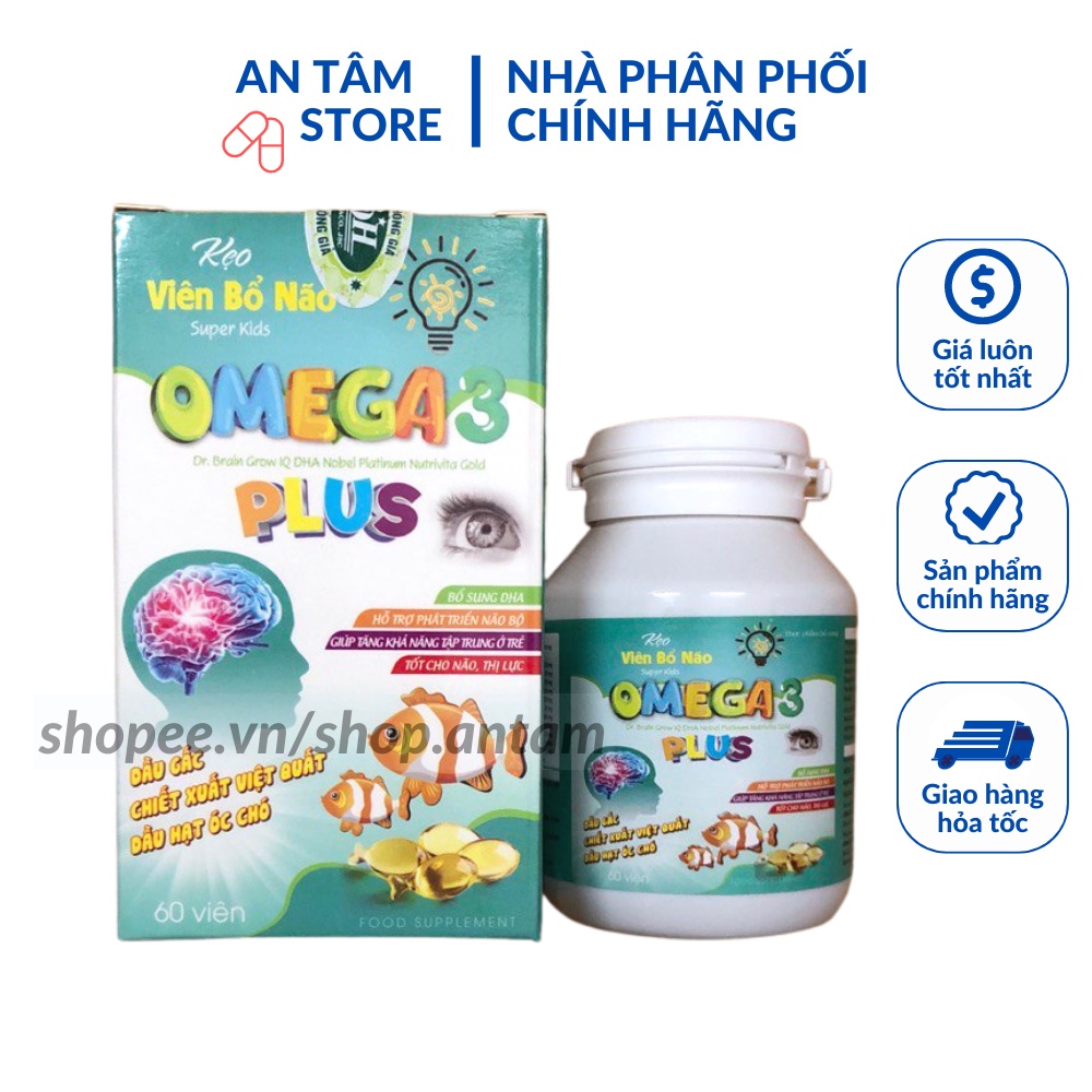 Omega 3 Kids -Hộp 60 Viên bổ não Super Kids OMEGA 3 DR.BRAIN giúp bổ ...