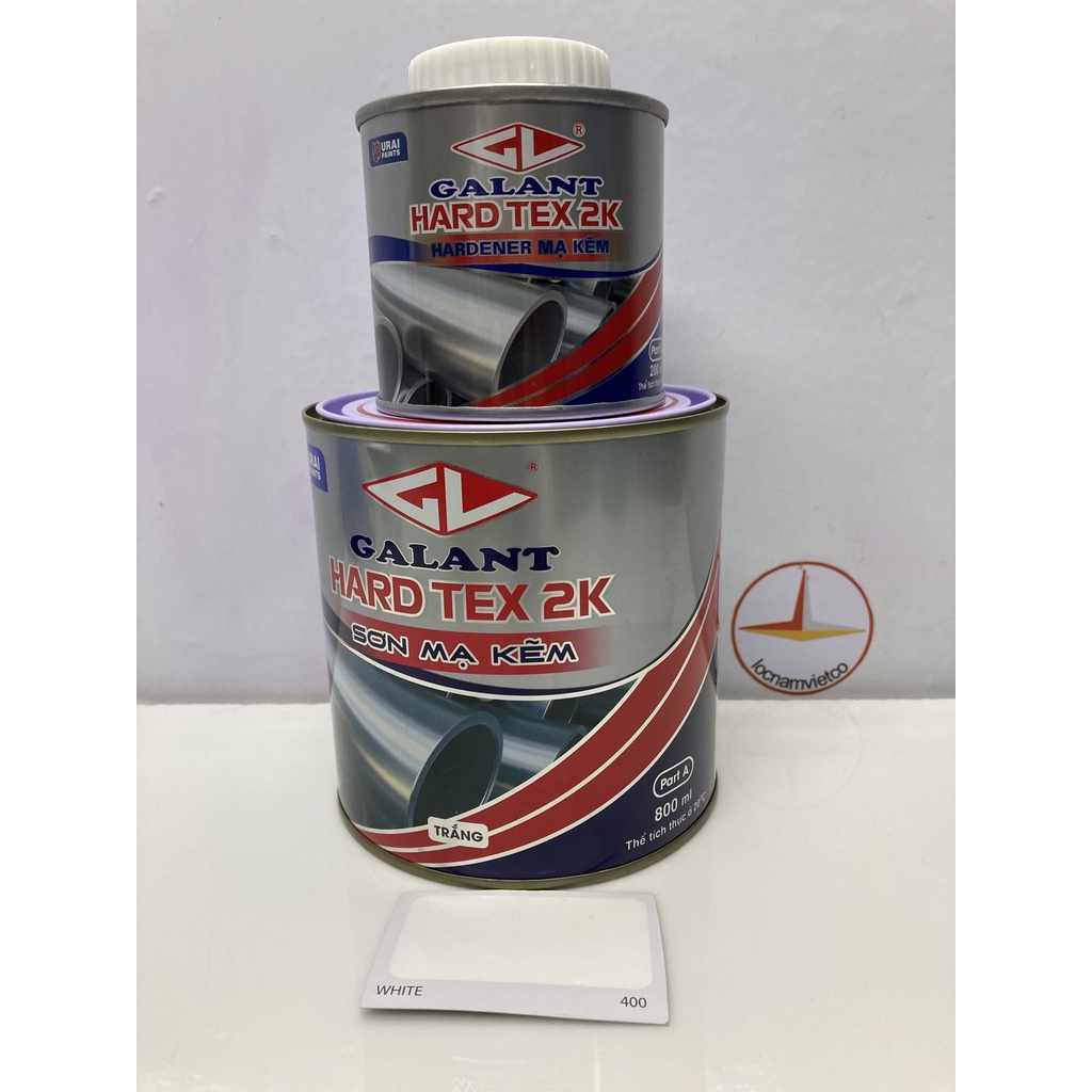 SƠN SẮT MẠ KẼM GALANT HARD TEX 2K MÀU TRẮNG 400 (1L/bộ) | Shopee Việt Nam