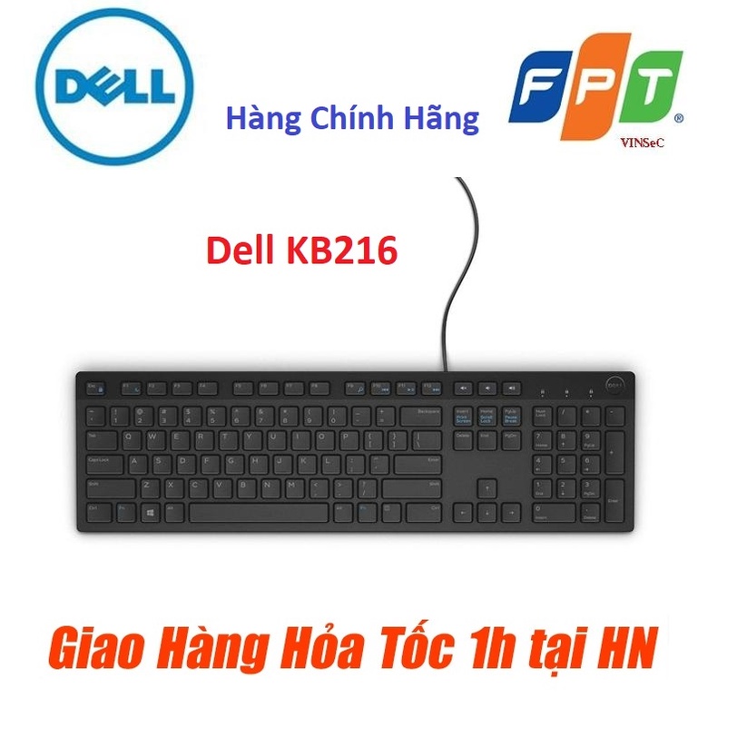 Bàn Phím Có Dây Dell KB216 cổng kết nối USB - Hàng Chính hãng FPT Phân ...