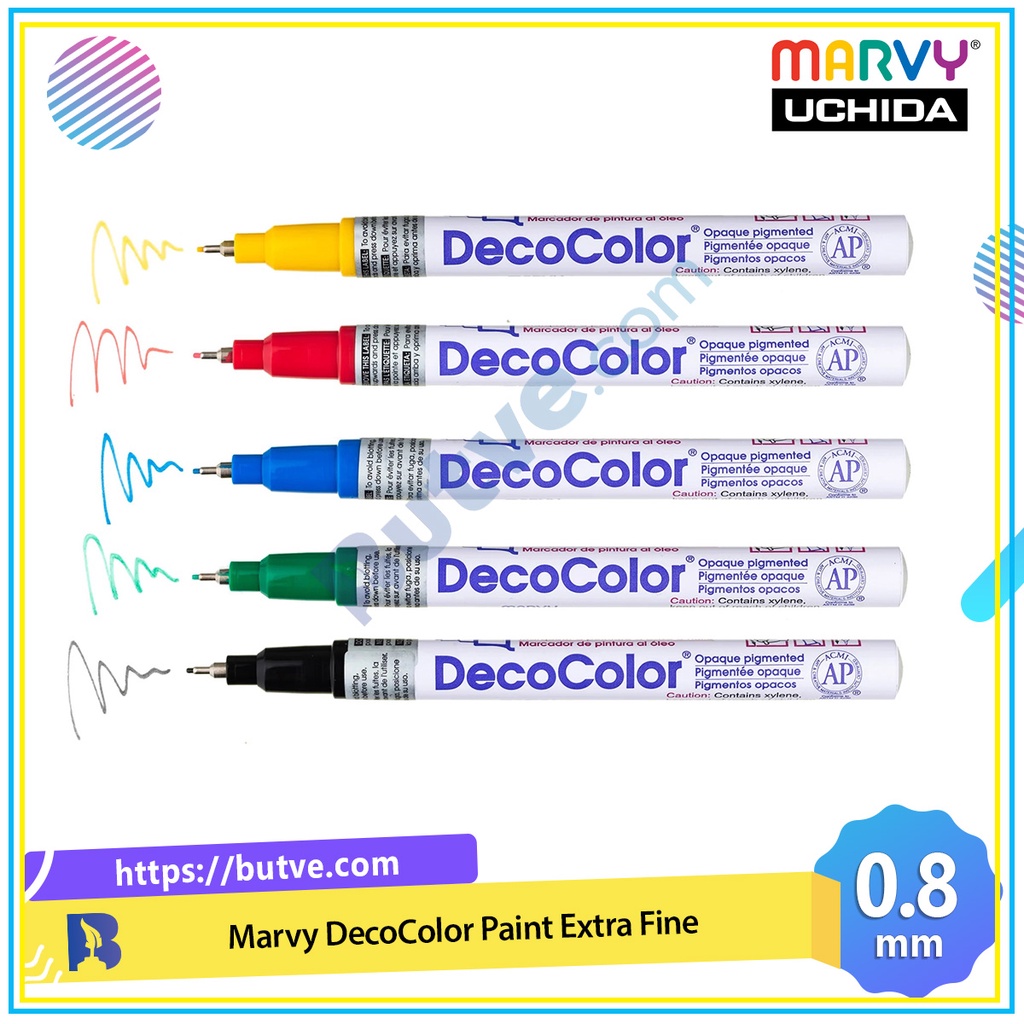 Bút sơn vẽ đa chất liệu không phai mờ Marvy Uchida DecoColor - Ngòi 0 ...