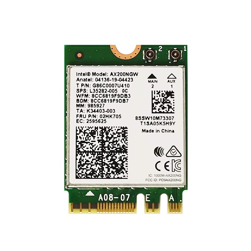 Card wifi intel AX200 9260NGW 8260NGW dùng cho khe M2/ngff | Shopee ...