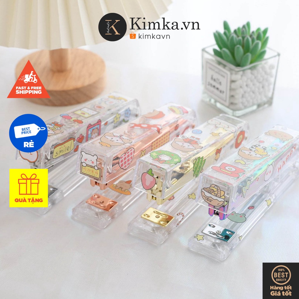 (50) Dập Ghim, Kẹp Bấm Ghim Giấy, Tài Liệu Trong Suốt (Tặng Nhãn Dán ...