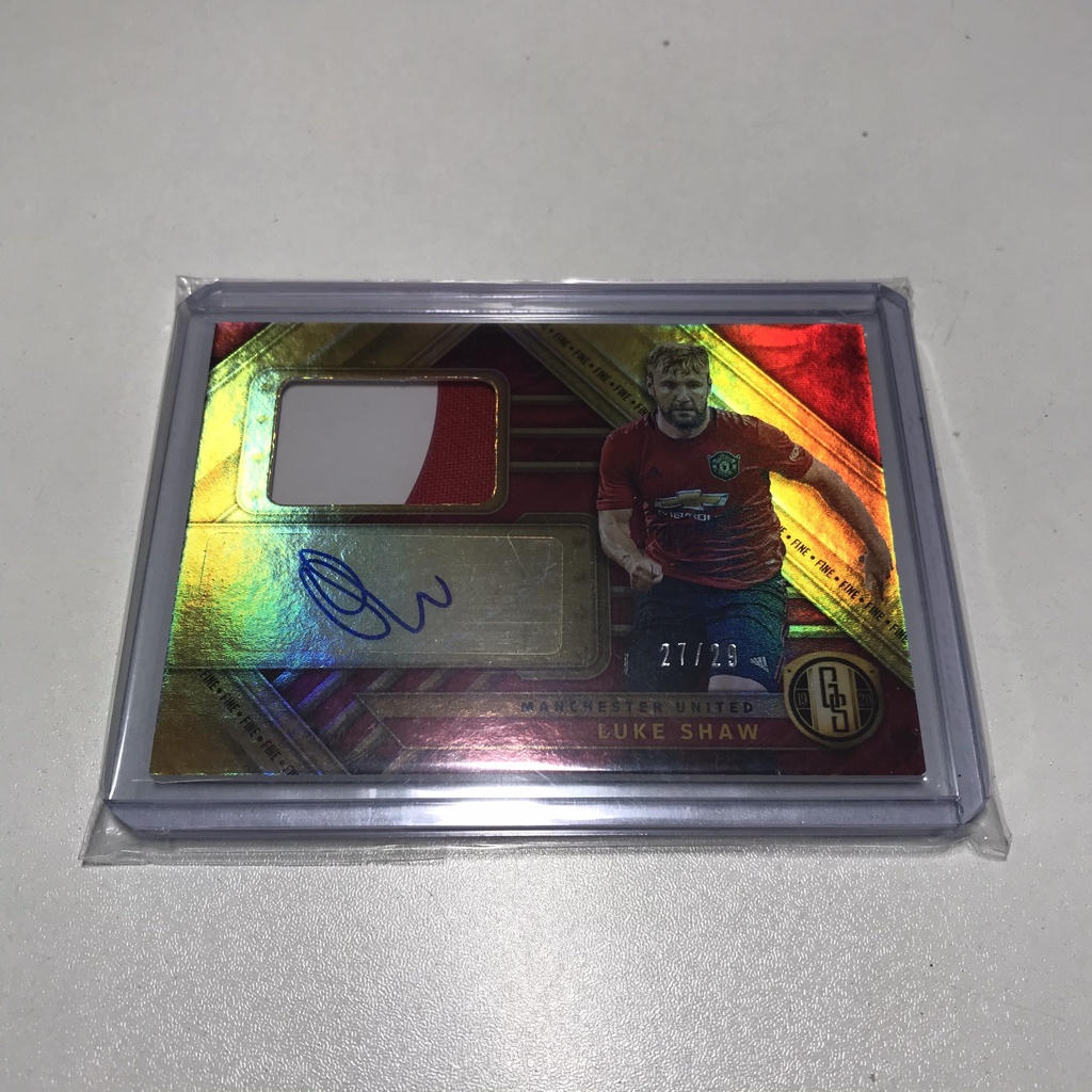 Thẻ cầu thủ chữ ký LUKE SHAW 27/29 Panini Gold Standard Soccer Card ...
