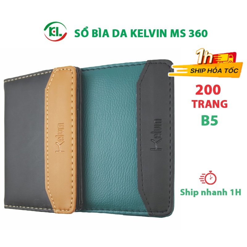 Sổ bìa da Bỏ túi B7 Kelvin 200 trang offset 70/76 Klong ms360 thuận ...