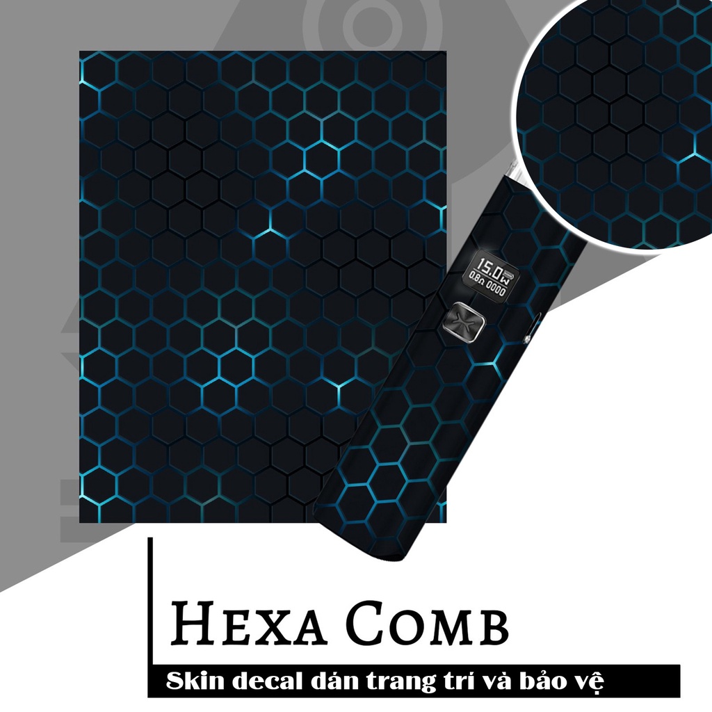 Skin dán Xlim V1, V2, SE mẫu Hexa comb (dễ dán, đã cắt sẵn chi tiết ...