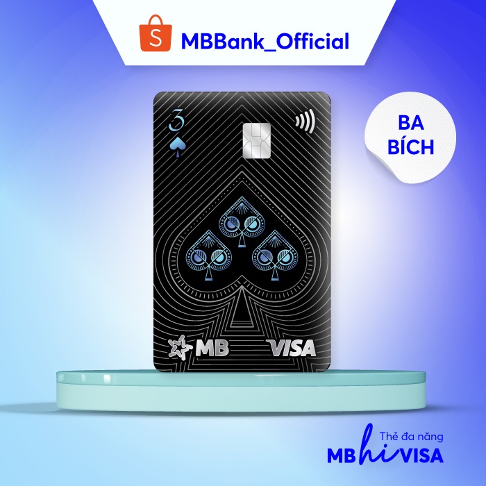 DV Phát hành thẻ MB Hi Visa Collection - Mẫu Ba Bích | Shopee Việt Nam