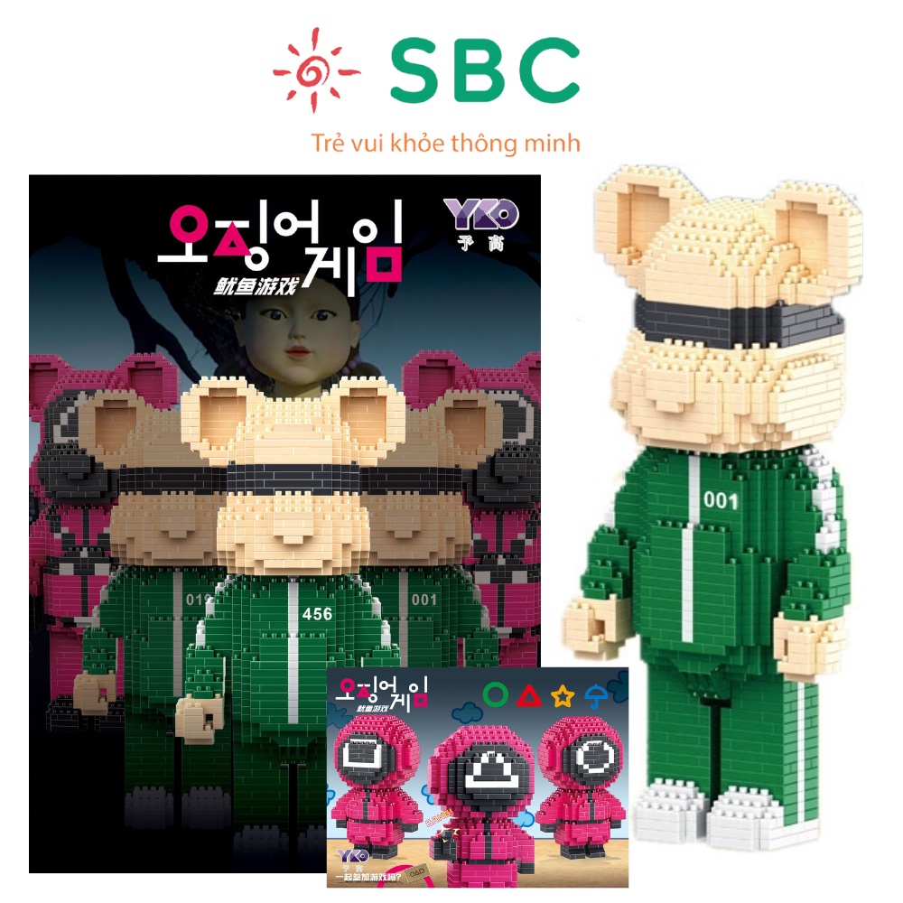 Đồ Chơi Lắp Ráp Sbc Mô Hình Squid Game 3 Mẫu Có Bộ 3 Quản Trò