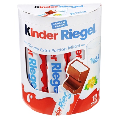 Kẹo Socola Sữa Ferrero Kinder Riegel 378g - hộp 18 thanh ngon tuyệt ...