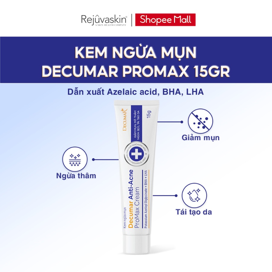 (Hàng tặng không bán)Kem Ngừa Mụn Decumar Anti-Acne Promax Cream ...