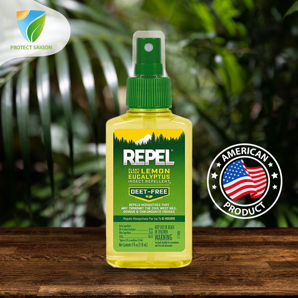 Xịt chống muỗi, chống vắt & ruồi vàng (118ml) Repel DEET Free - Mỹ ...