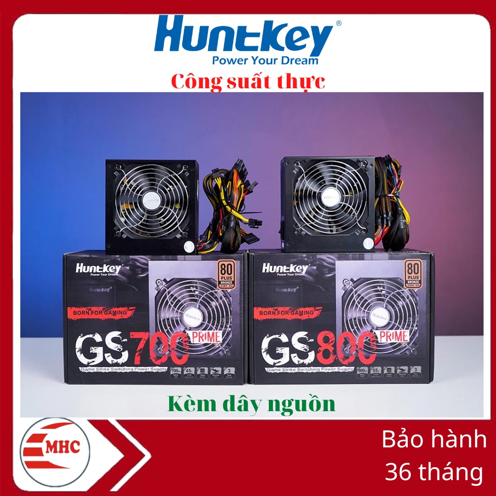 Nguồn máy tính công suất thực Huntkey 300W- 800W- kèm dây nguồn- Bảo ...