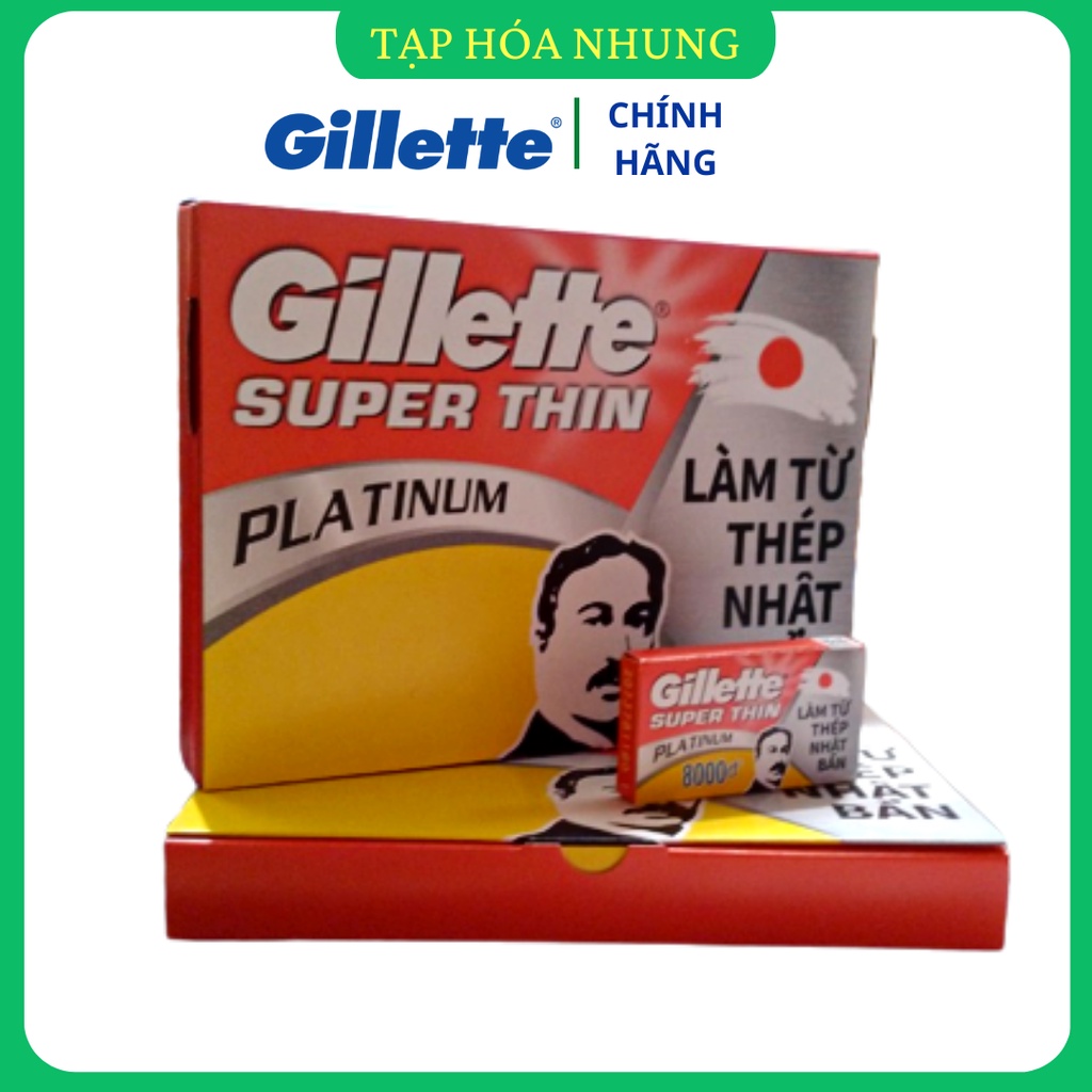 Hộp 5 Lưỡi Lam Gillette Super Thin không gỉ siêu bén chính hãng | Shopee Việt Nam