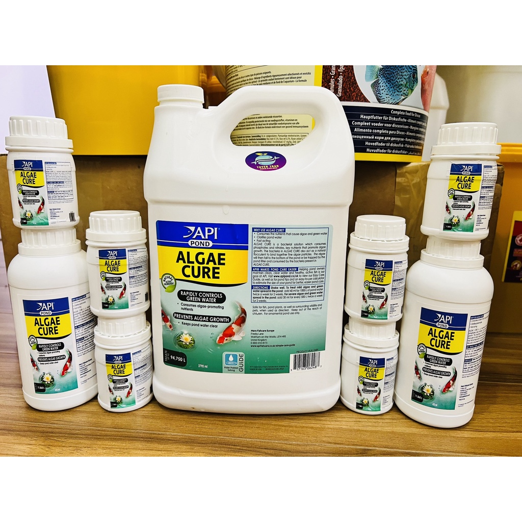 API ALGAE CURE POND- 500ml- Công nghệ Hóa Sinh phân huỷ phân cá, mùn bã ...
