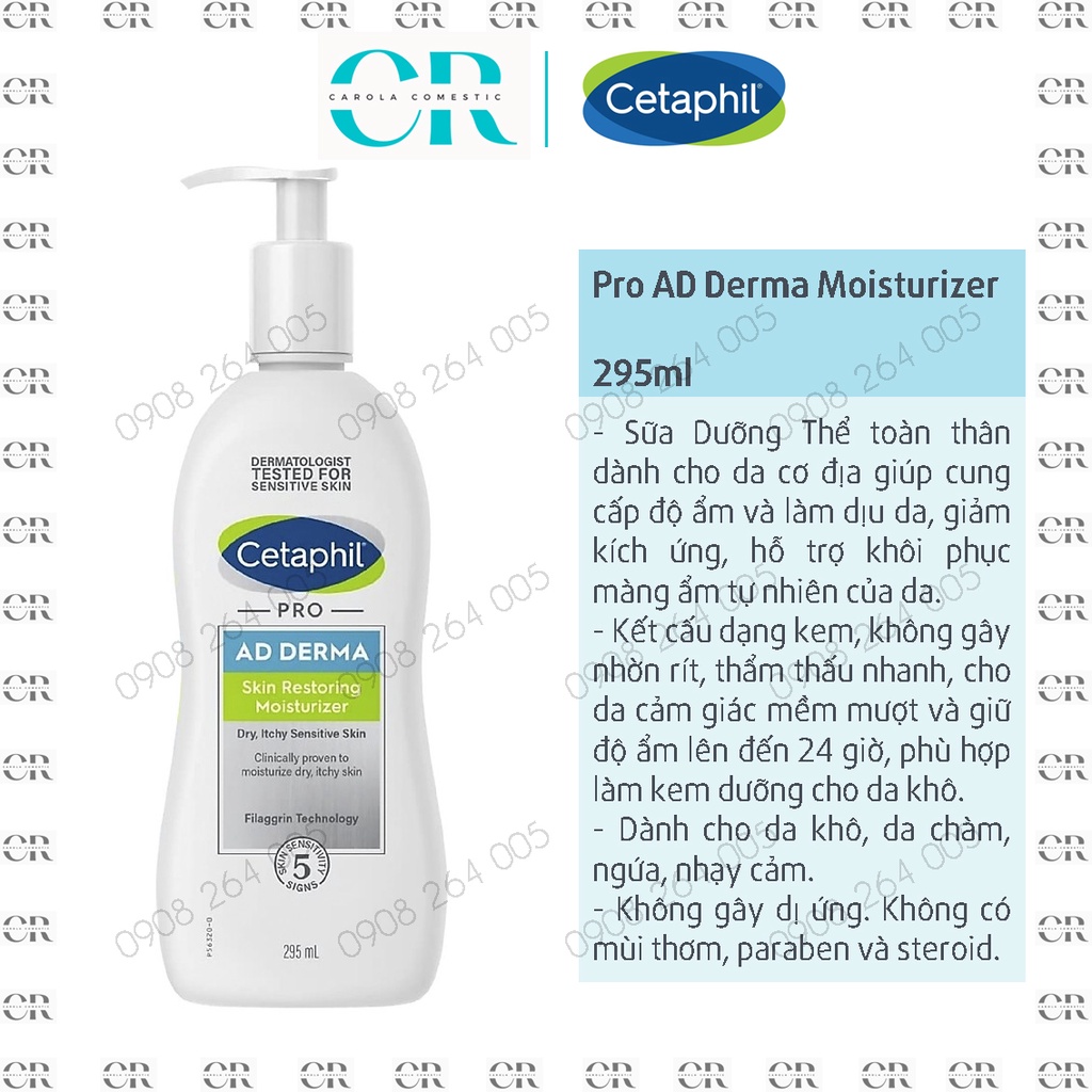 [CHÍNH HÃNG] Sữa dưỡng thể dành cho da cơ địa Cetaphil Pro AD Derma ...