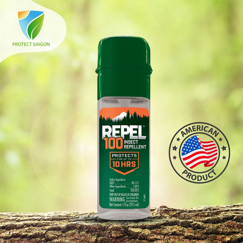 Xịt cao cấp chống muỗi, chống vắt & ruồi vàng (30ml) Repel 100 - Mỹ ...