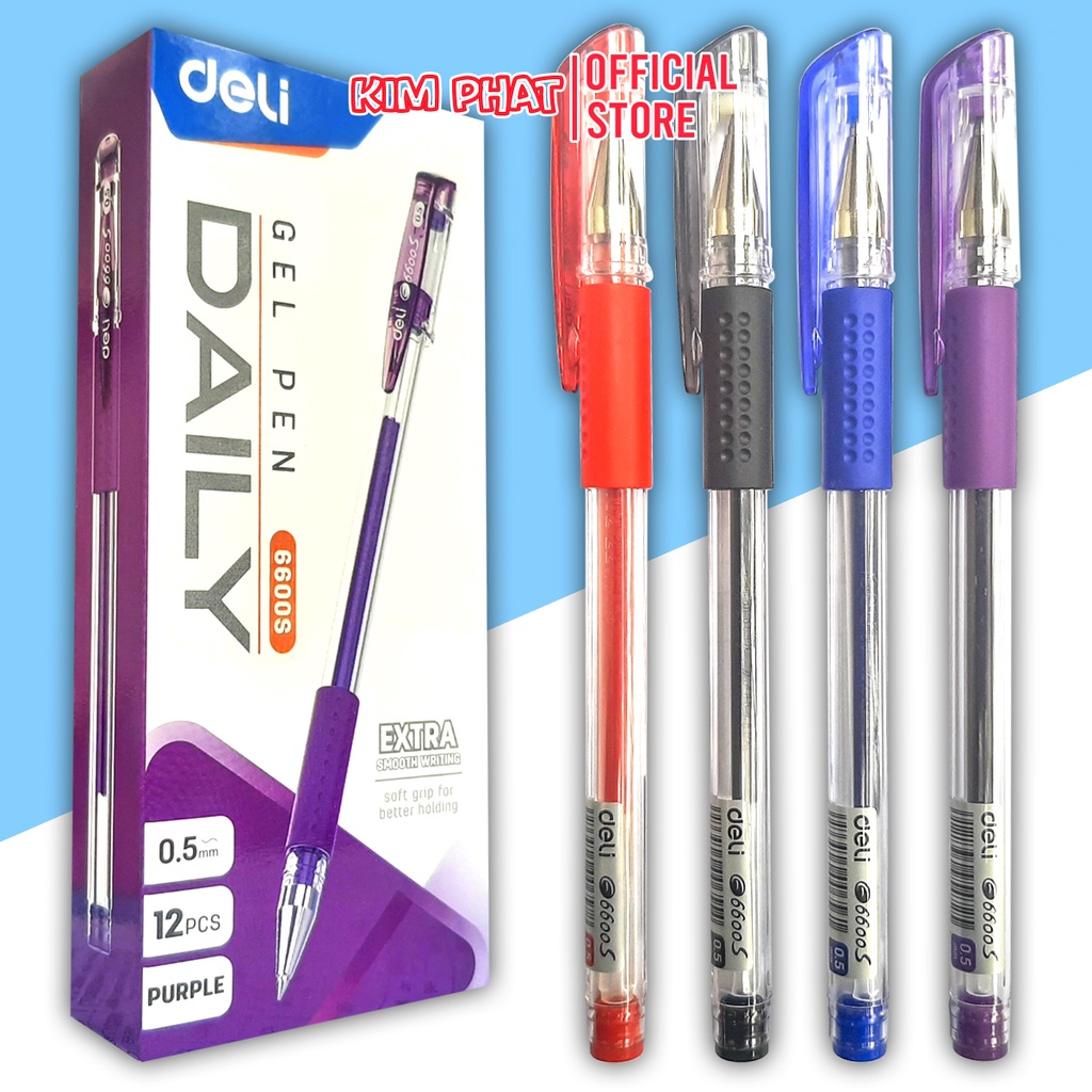 Set 05 Chiếc Bút bi Gel Nước Deli 6600s DAILY Ngòi 0.5mm Êm Trơn | Shopee Việt Nam