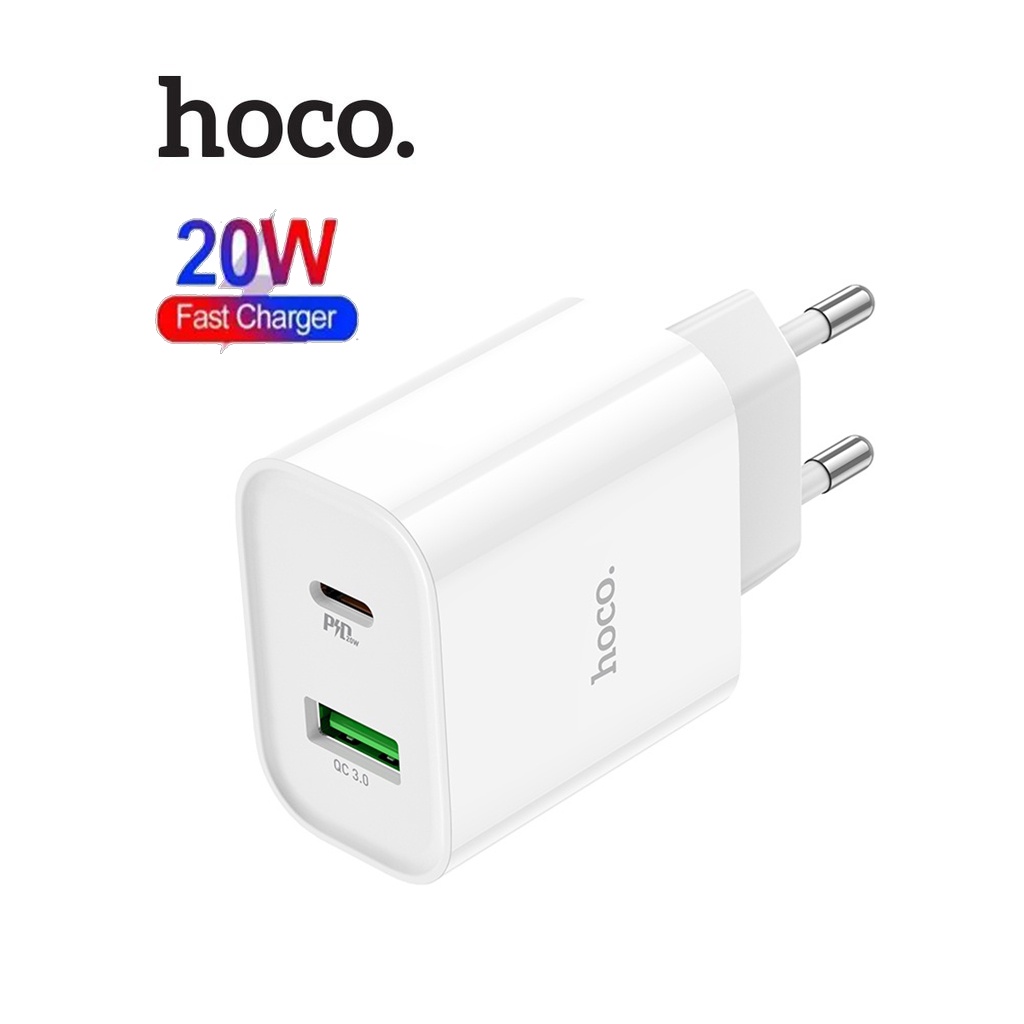 Củ sạc Hoco C80A Plus sạc nhanh PD20W cổng Type-C và USB chân tròn tiêu chuẩn ( Trắng ) | Shopee ...