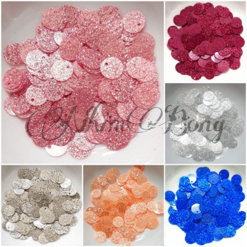 20g Kim sa tròn lỗ lệch ánh nhũ 10mm | Shopee Việt Nam