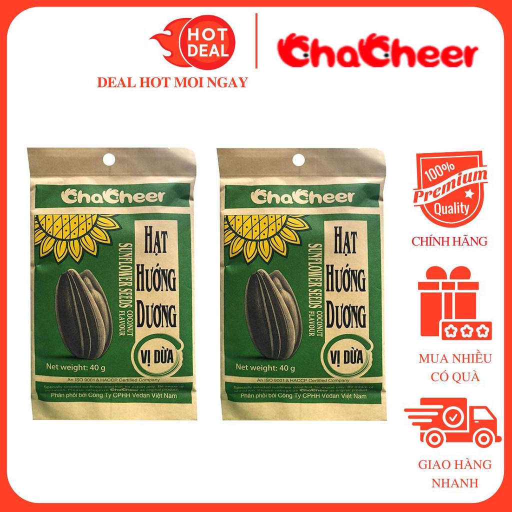 COMBO 4 Gói Hạt Hướng Dương Vị Dừa Chacheer Thái Lan 40G/Gói | Shopee ...