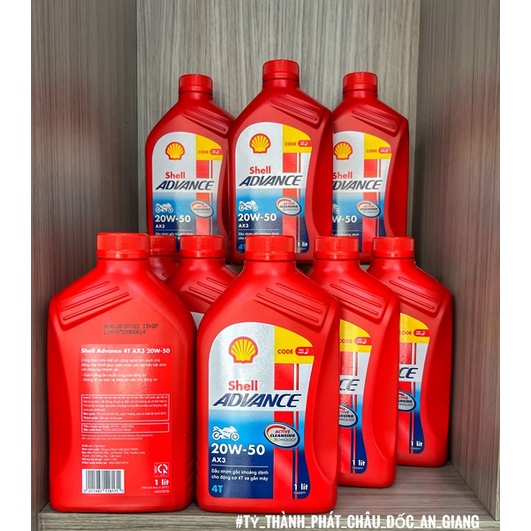 Nhớt Shell 1L đỏ xe số ( thùng 12 chai ) (Chai) | Shopee Việt Nam