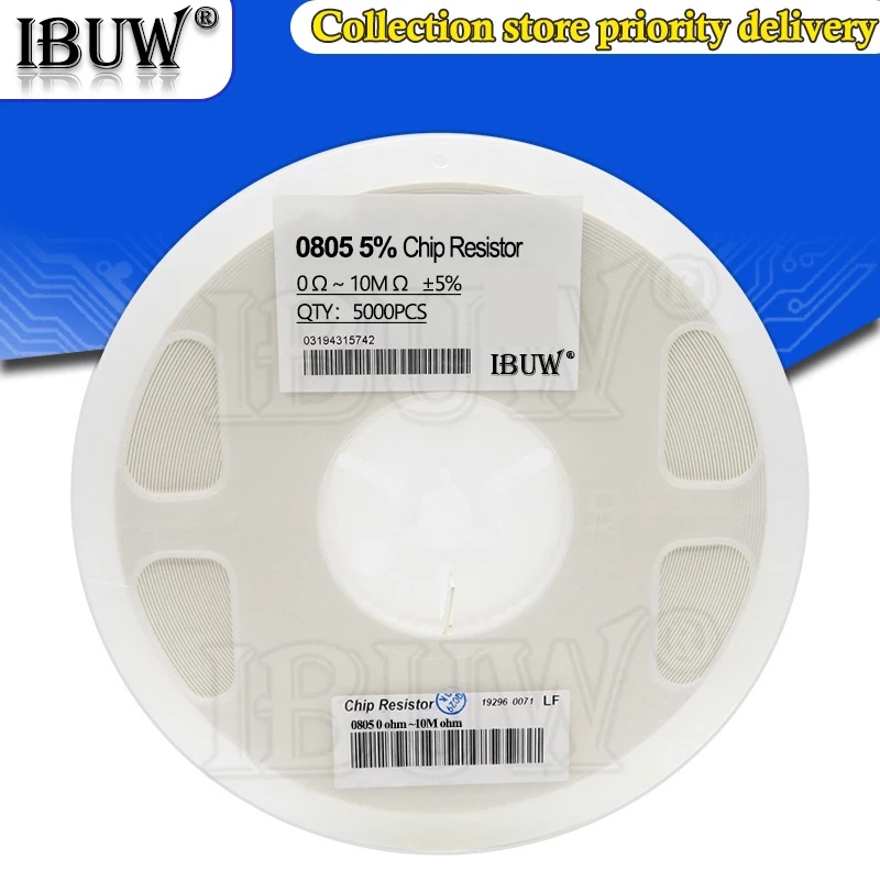 Bộ 5000 chip Kháng Lực 0805 5% 1 / 8W SMD 100R-10K 100R 110R 200R 220R ...
