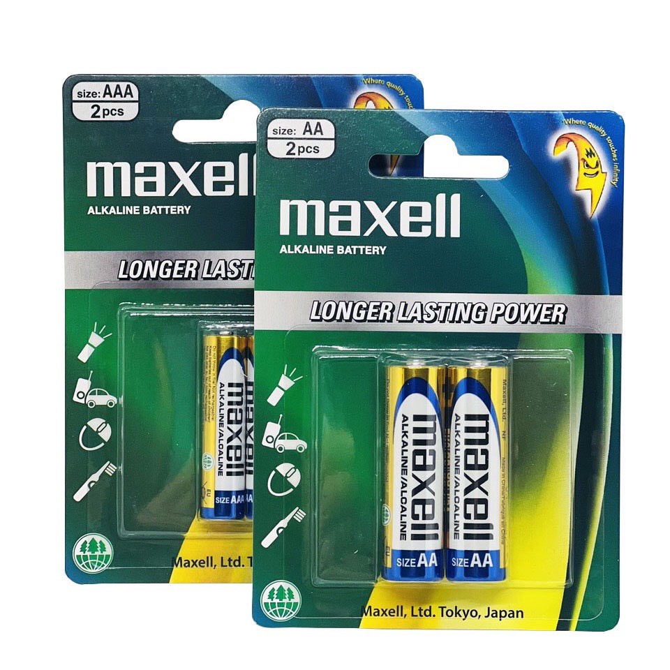 Pin AA (2A), AAA (3A) Maxell Alkaline LR3 LR6 vỉ 2 viên Chính Hãng ...
